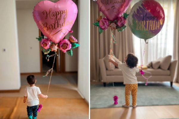 Fazza shares new photos of twins Rashid & Shaikha to mark his 40th ...